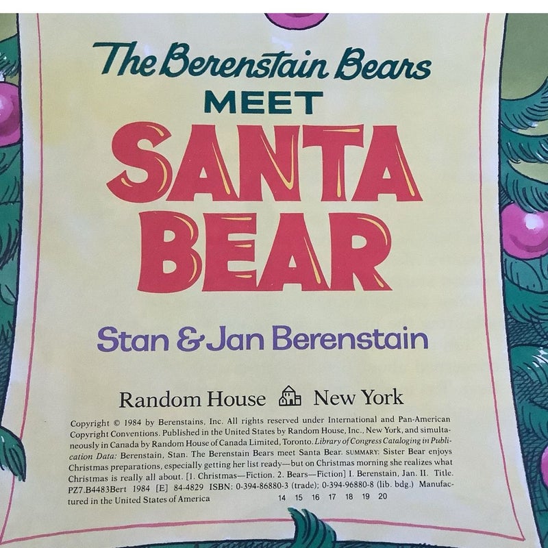The Berenstain Bears Meet Santa Bear (Deluxe Edition) by Stan ...