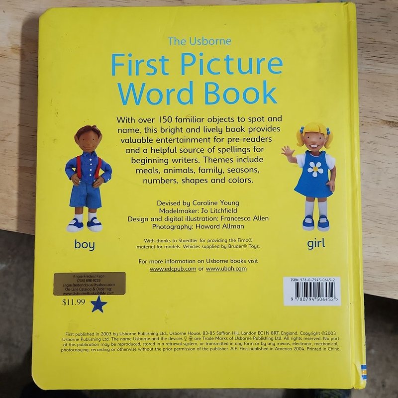 First Picture Word Book by Caroline Young, Jo Litchfield, Francesca Allen