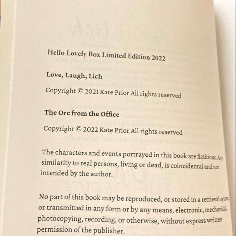 Hello Lovely Box Claws & Cubicles 2022 SIGNED by Kate Prior, Paperback ...