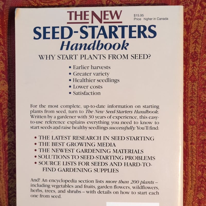 The New Seed Starters Handbook by Nancy Bubel, Jean Nick