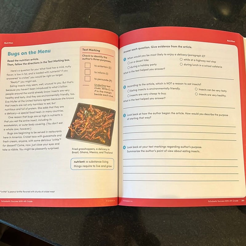Scholastic success with 4th grade workbook by Scholastic, Paperback ...