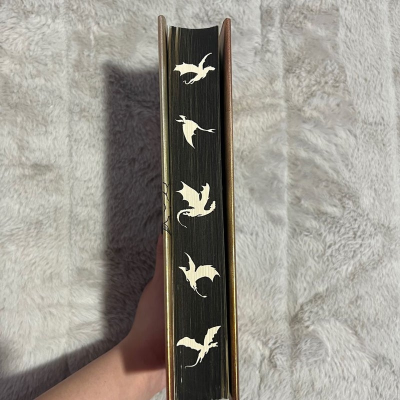Fourth Wing First Edition Sprayed Edges Signed by Rebecca Yarros ...