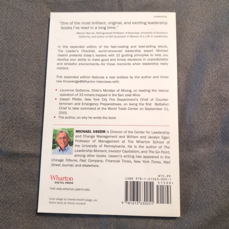 The Leader's Checklist, Expanded Edition by Michael Useem