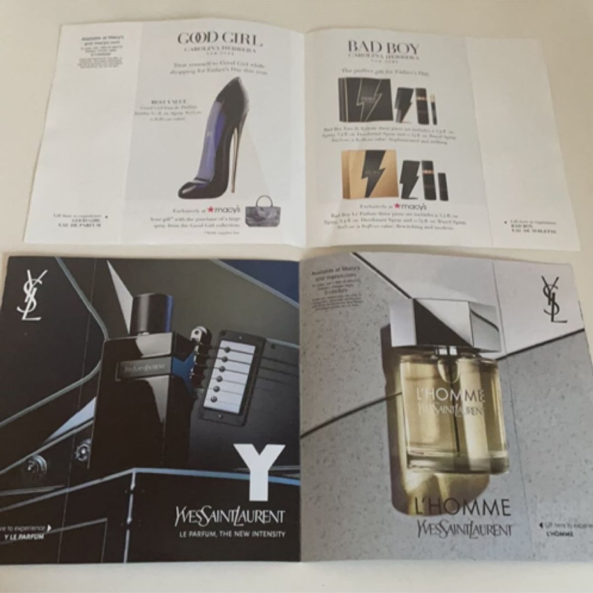 Set of 2 perfume/cologne sample books by Yves Saint Laurent, Paperback ...
