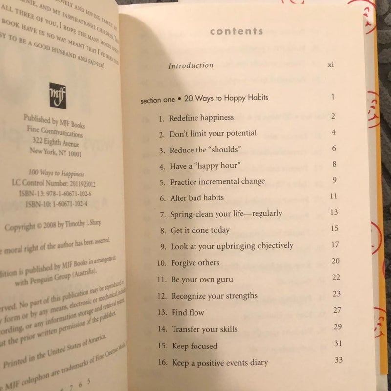 100 Ways to Happiness by Dr. Timothy J. Sharp, Hardcover | Pangobooks