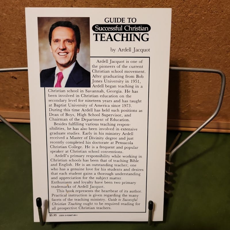 Guide to Successful Christian Teaching by Ardell Jacquot