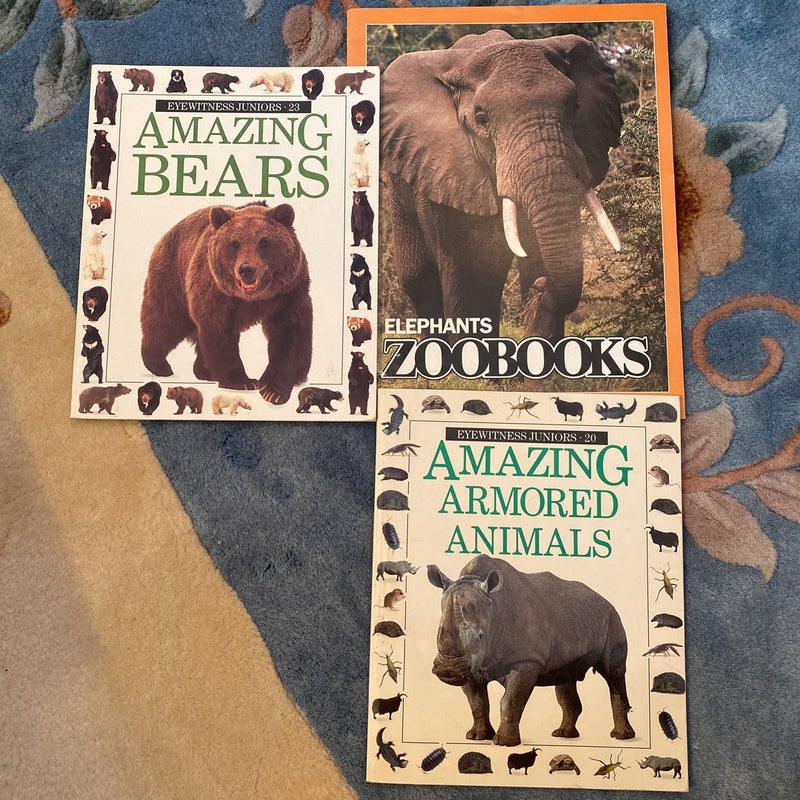 Amazing Bears, Amazing Armored Animals , Elephants by Eyewitness and Zoobooks , Paperback ...