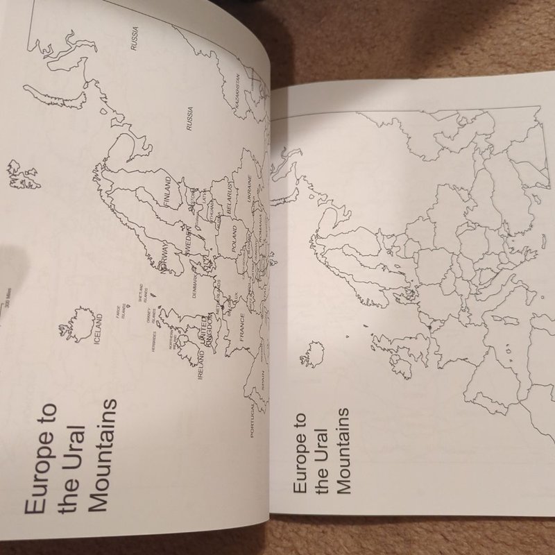 World Regional Maps Coloring Book by J. Jones