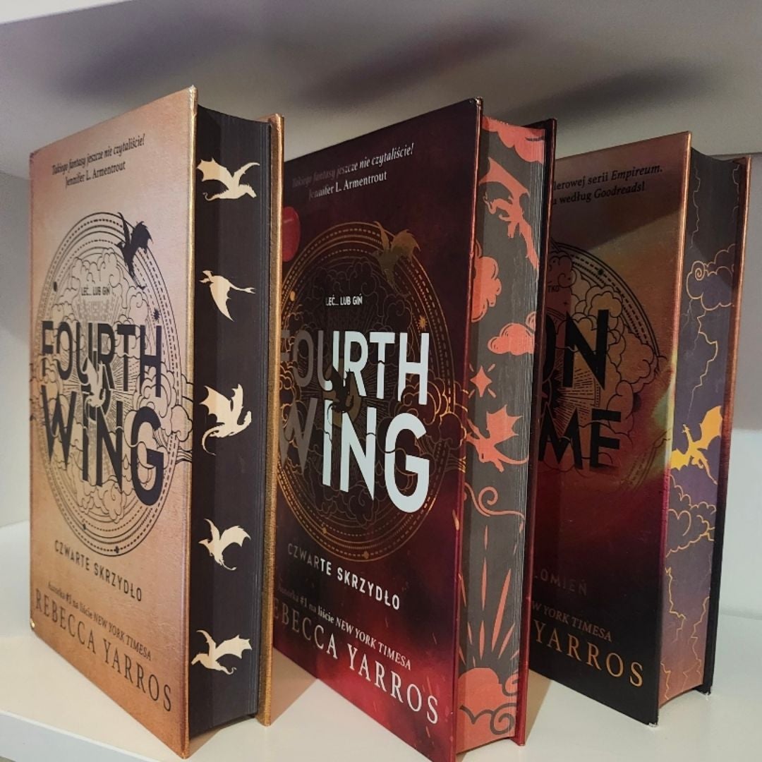 Fourth Wing - Polish First Edition *Sprayed Edges* by Rebecca Yarros ...