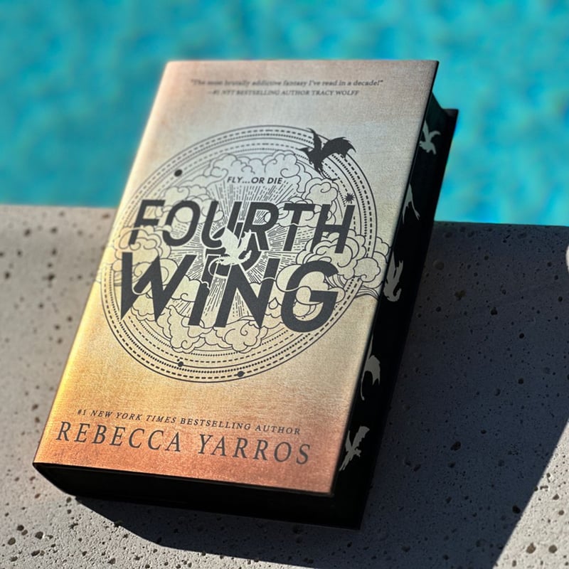 FOURTH WING First Edition with Sprayed and Stenciled Edges by Rebecca ...