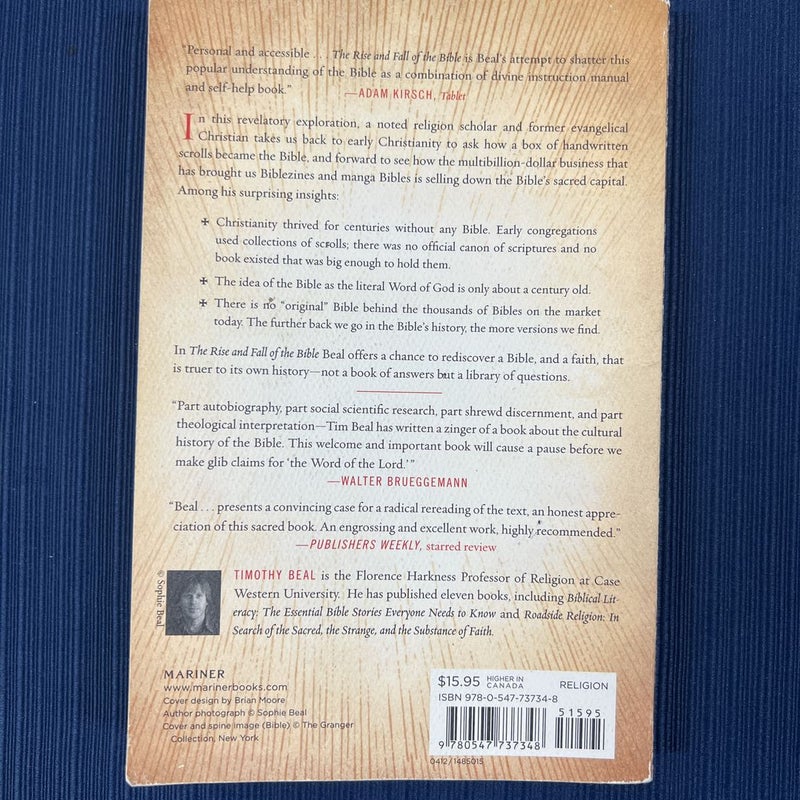 The Rise and Fall of the Bible by Timothy Beal
