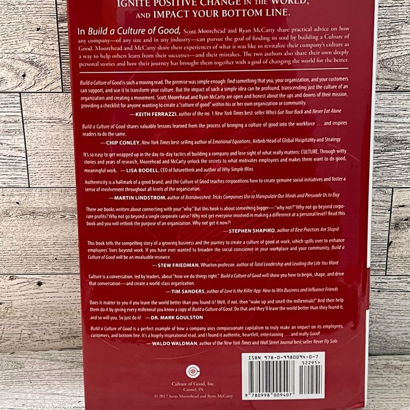 Build a Culture of Good by Scott Moorehead, Hardcover | Pangobooks