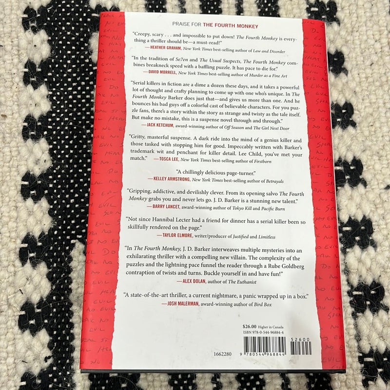 The Fourth Monkey by J. D. Barker, Hardcover | Pangobooks