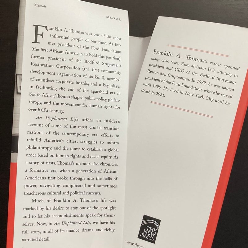 An Unplanned Life by Franklin A. Thomas