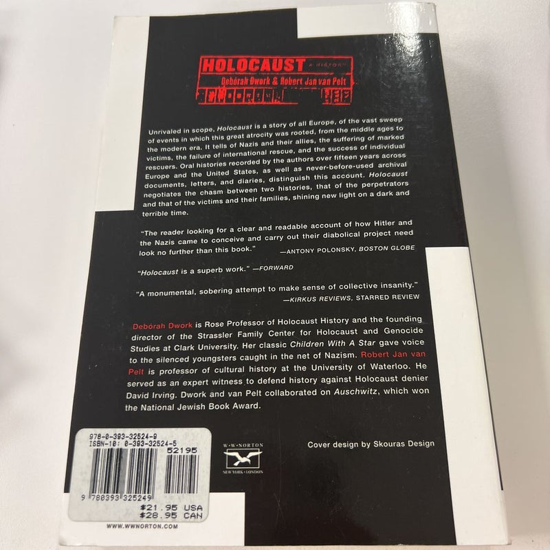 Holocaust a History by Debórah Dwork, Robert Jan Pelt