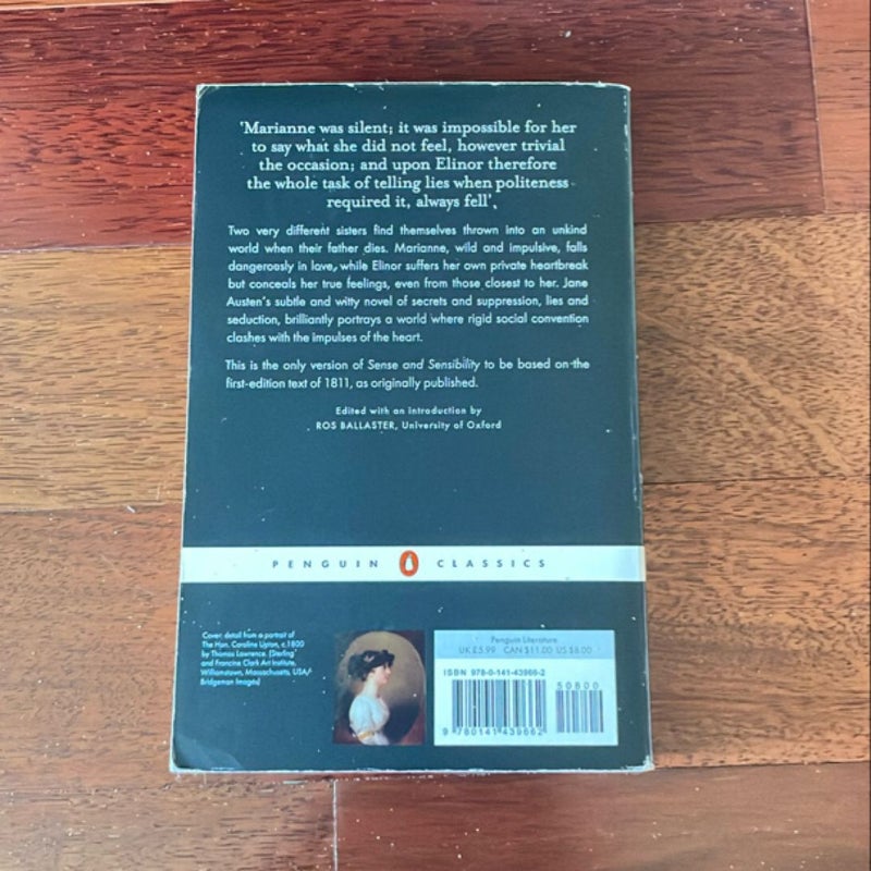 Sense and Sensibility by Jane. Austen; Ros Ballaster, Paperback ...