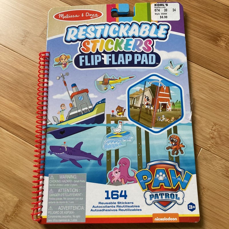 Melissa and Doug restickable stickers Paw Patrol pad by Melissa and ...