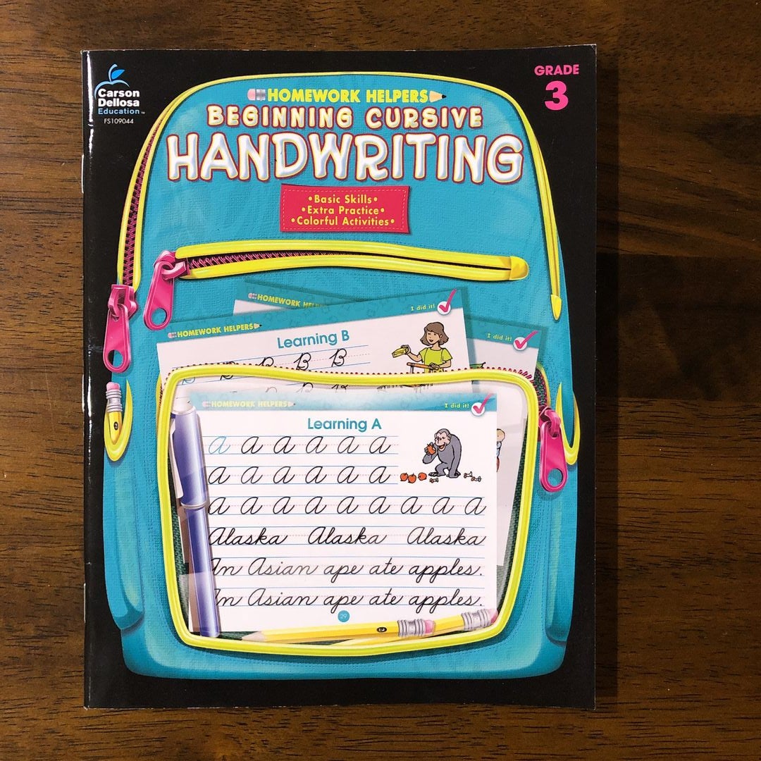 Beginning Cursive Handwriting, Grade 3 by