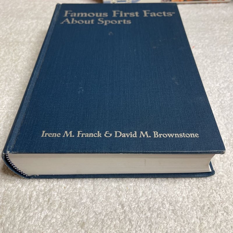 Famous First Facts about Sports by Irene M. Franck, Hardcover | Pangobooks