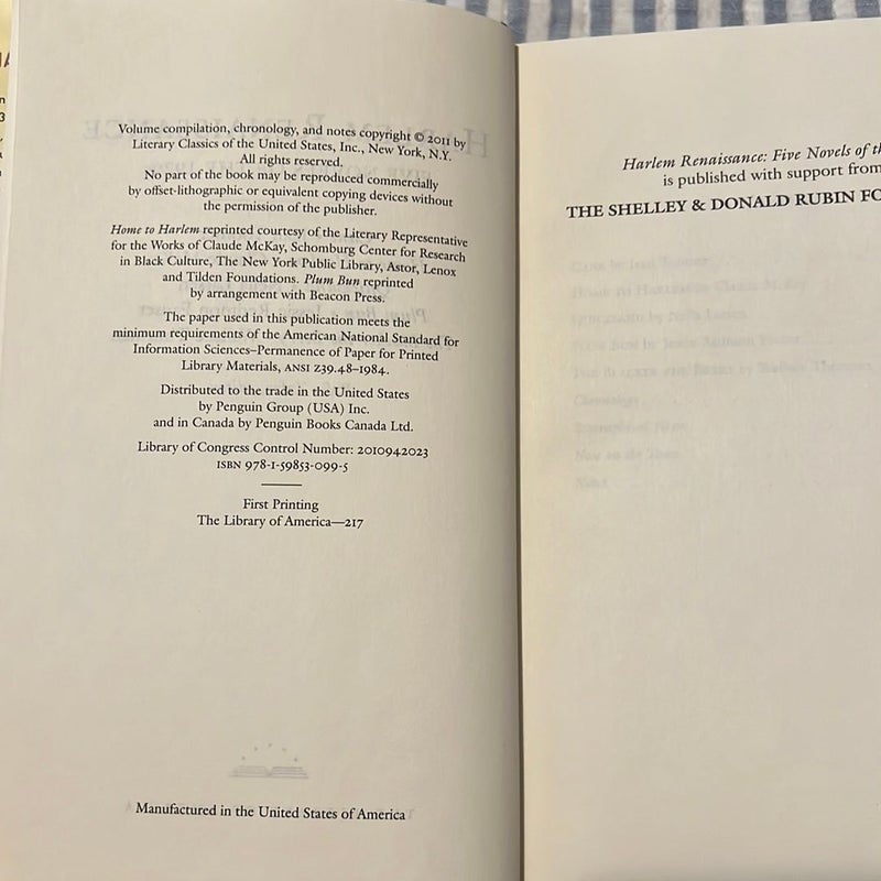 Harlem Renaissance: Five Novels of The 1920s (LOA #217) by Rafia Zafar ...