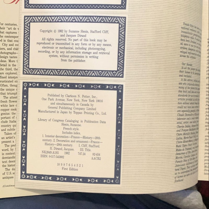 French Style by Suzanne Slesin, Robert Rosenblum, Andre Putman