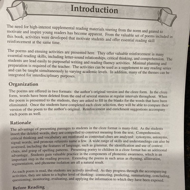 Develop Reading Fluency Using Poetry by Teacher Created Resources Staff