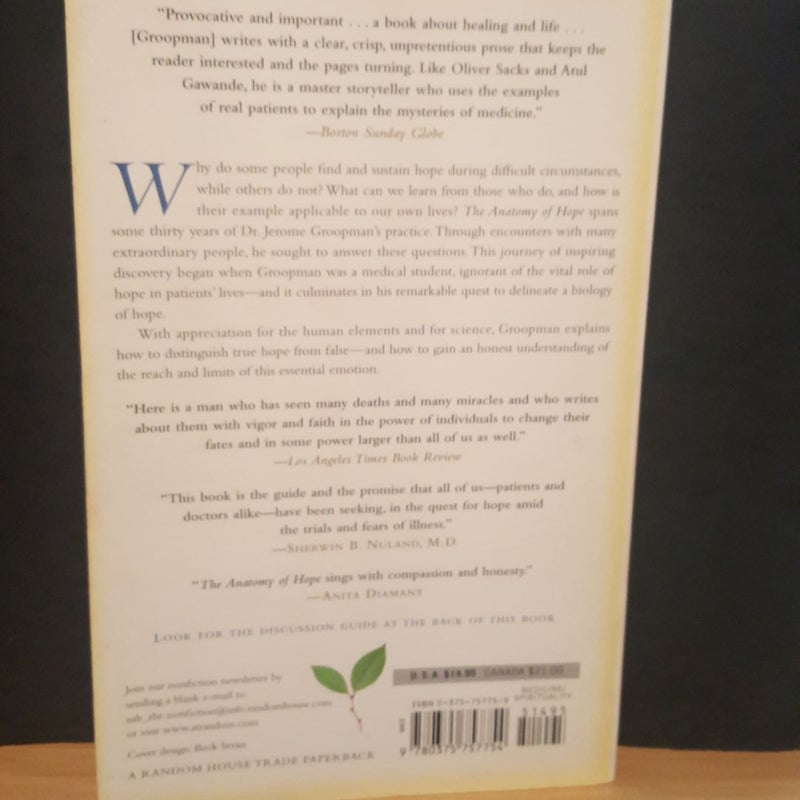 The Anatomy of Hope by Jerome Groopman