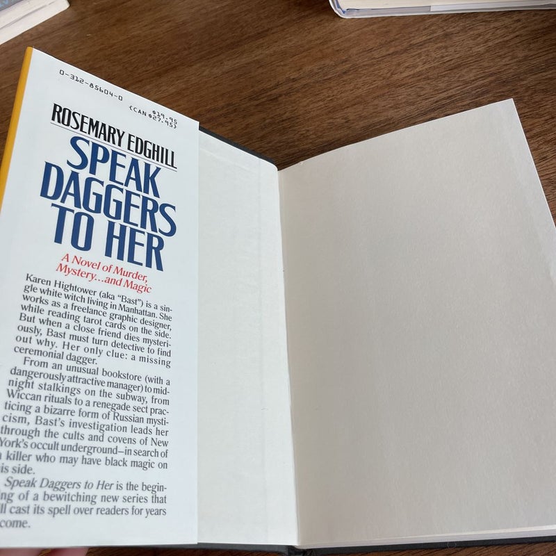 Speak Daggers to Her by Rosemary Edghill, Hardcover | Pangobooks