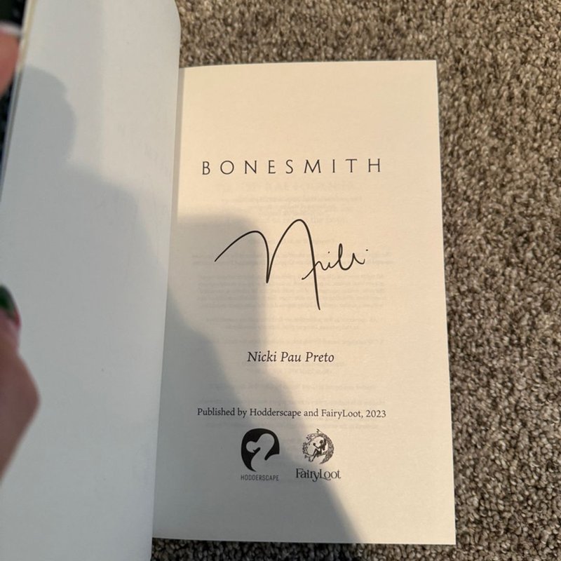 Fairyloot Bone Smith by Nicki Pau Preto, Hardcover | Pangobooks