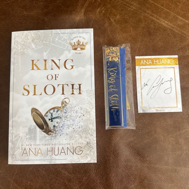 King of sloth signed by ana huang with preorder bookmark by Ana Huang ...