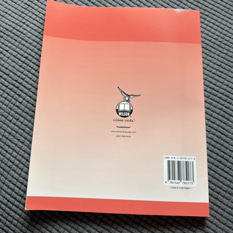 Fundations Student Notebook 1 Second Edition by Barbara Wilson