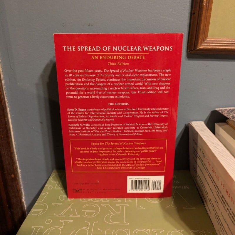 The Spread of Nuclear Weapons (third edition) by Scott D. Sagan ...