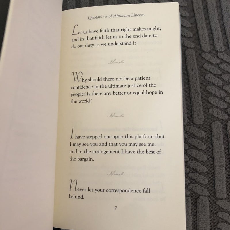 Quotations of Abraham Lincoln by Abraham Lincoln