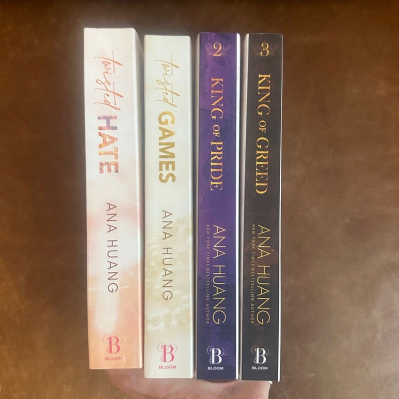 Ana Huang signed set twisted hate, twisted games, king of greed, king of pride by Ana Huang ...