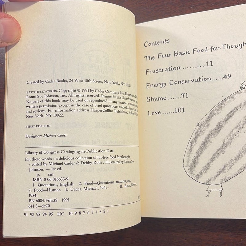 Eat these Words by Michael Cader, Debby Roth