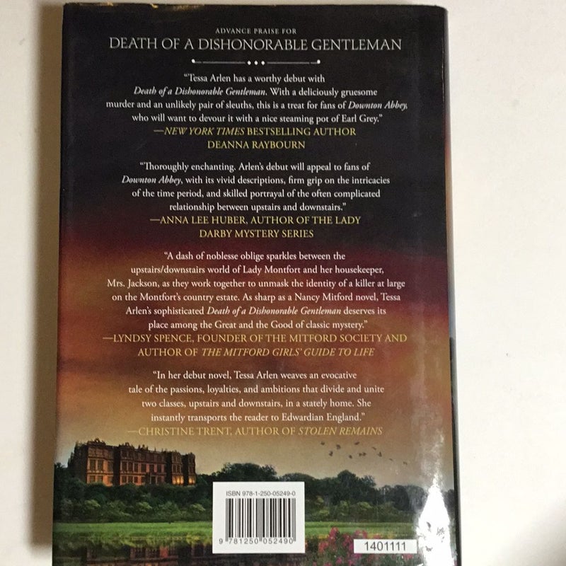 Death of a Dishonorable Gentleman by Tessa Arlen, Hardcover | Pangobooks