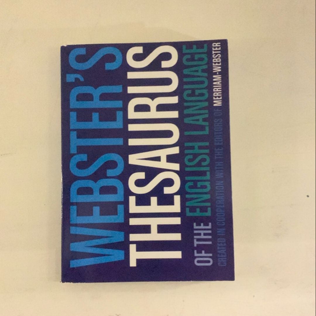 Webster’s Thesaurus by Merriam-Webster, Paperback | Pangobooks