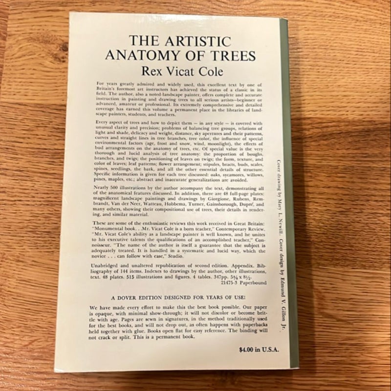 Artistic Anatomy of Trees by Rex V. Cole