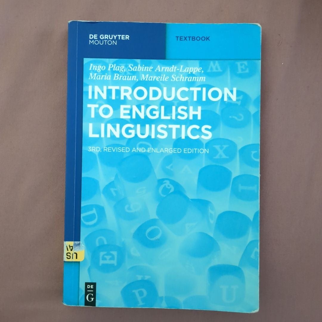 Introduction to English Linguistics by Ingo Plag, Sabine Arndt-Lappe ...