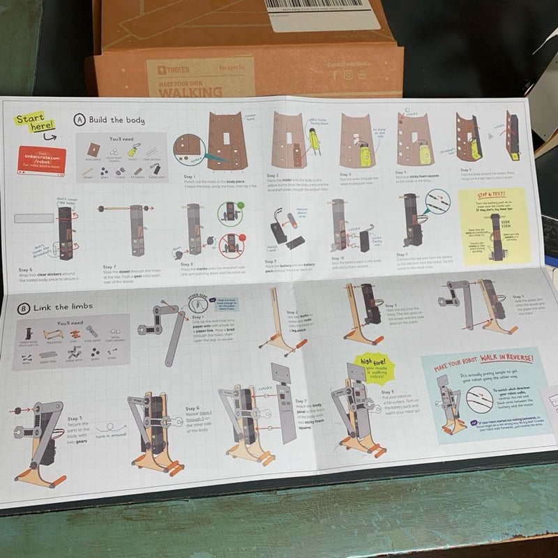 Tinker Crate Walking Robot Science Kit by KiwiCo, Paperback | Pangobooks