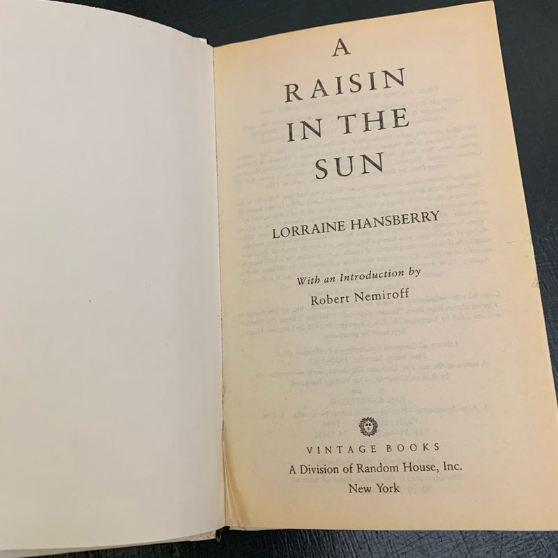 A Raisin in the Sun by Lorraine Hansberry