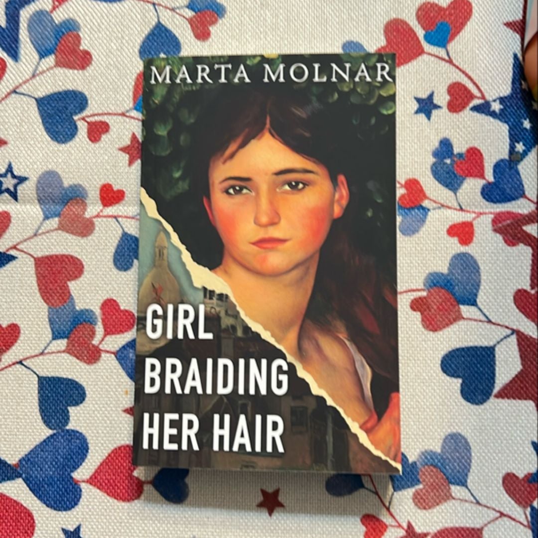 Girl Braiding Her Hair by Marta Molnar