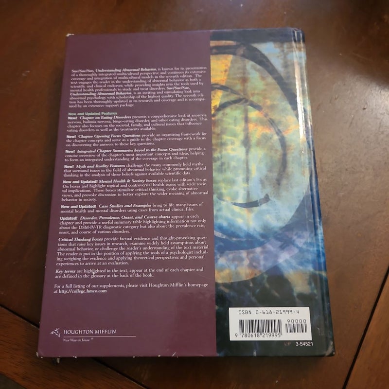 Understanding Abnormal Behavior by David Sue; Derald Wing Sue; Stanley ... Understanding Abnormal Behavior by David Sue; Derald Wing Sue; Stanley ...