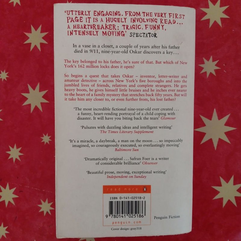 Extremely Loud & Incredibly Close by Jonathan Safran Foer, Paperback ...