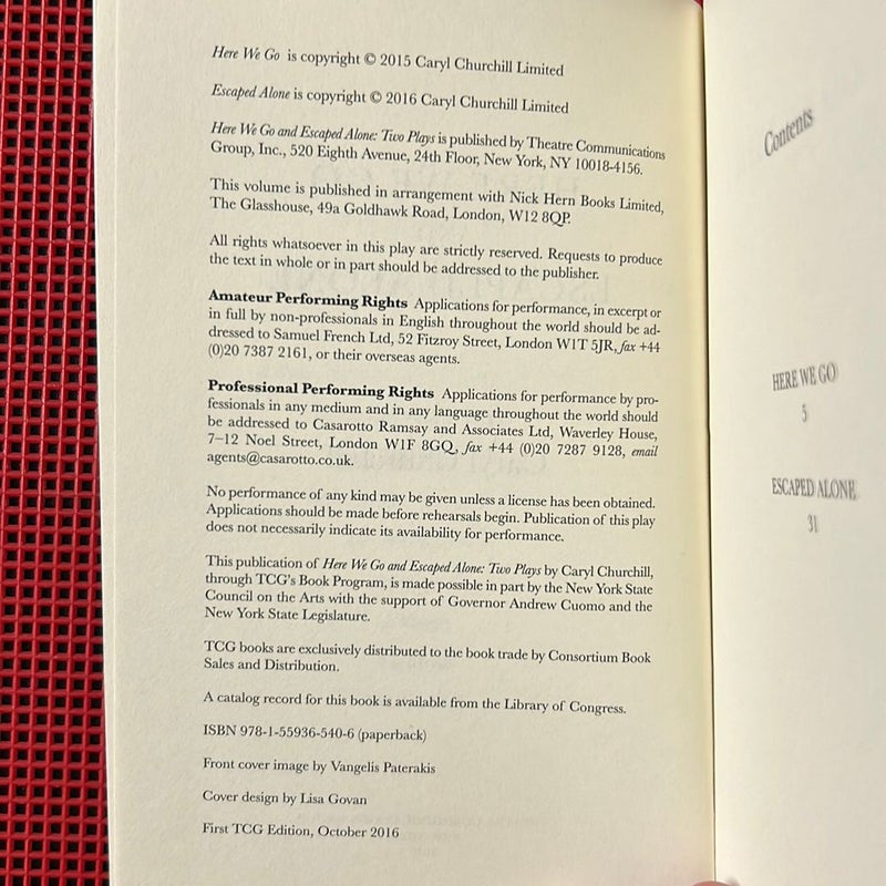 Here We Go / Escaped Alone by Caryl Churchill, Paperback | Pangobooks