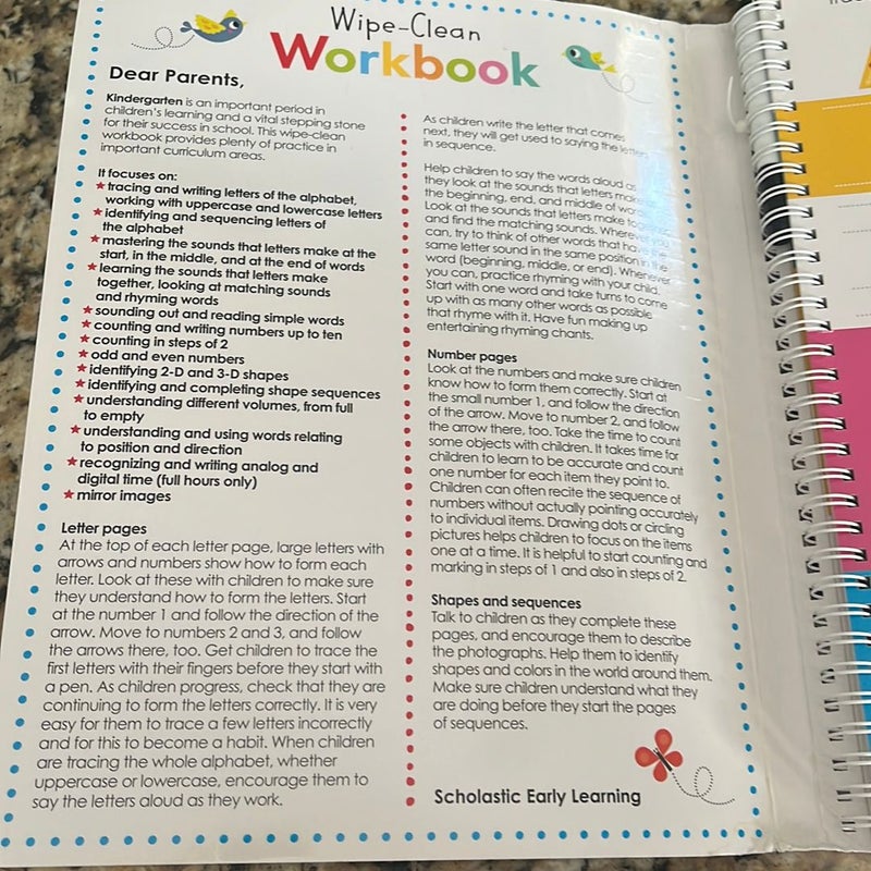 Kindergarten Wipe-Clean Workbook: Scholastic Early Learners (Wipe-Clean ...