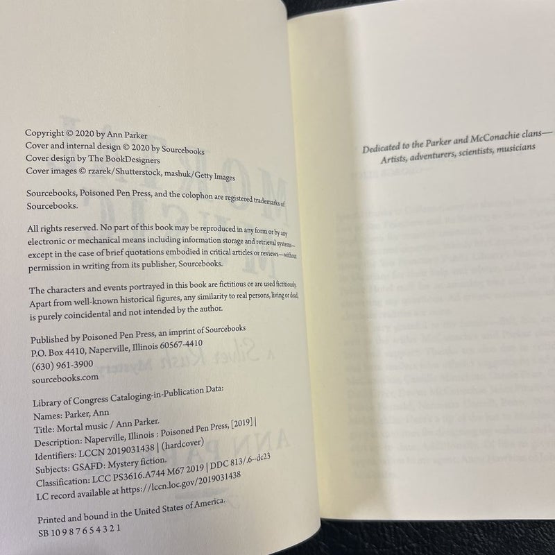 Mortal Music by Ann Parker