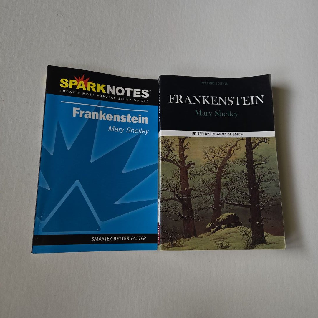 Frankenstein Sparknotes & Case Studies 2 paperbacks by Mary shelley ...