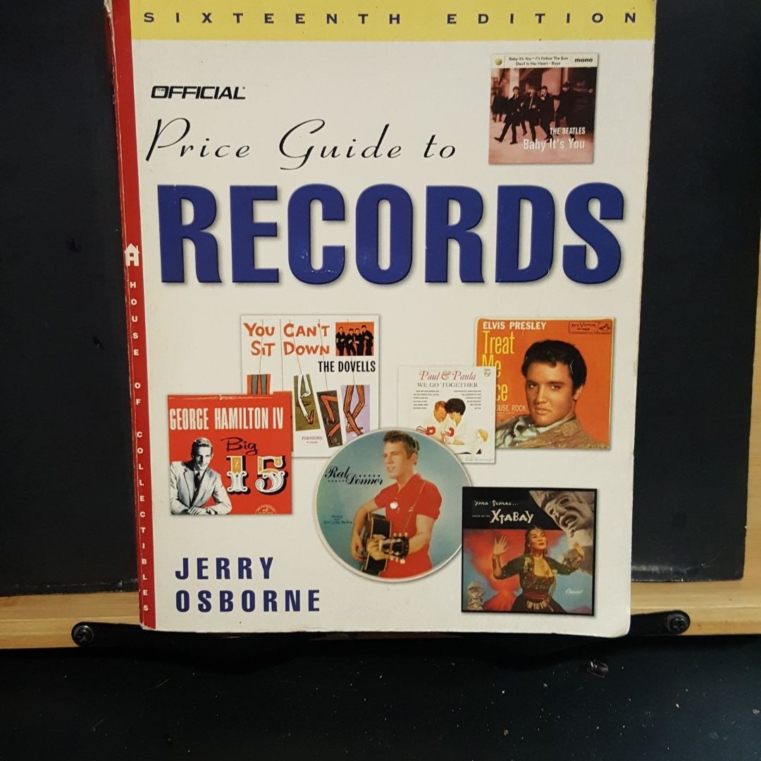 The Official Price Guide to Records by Jerry Osborne