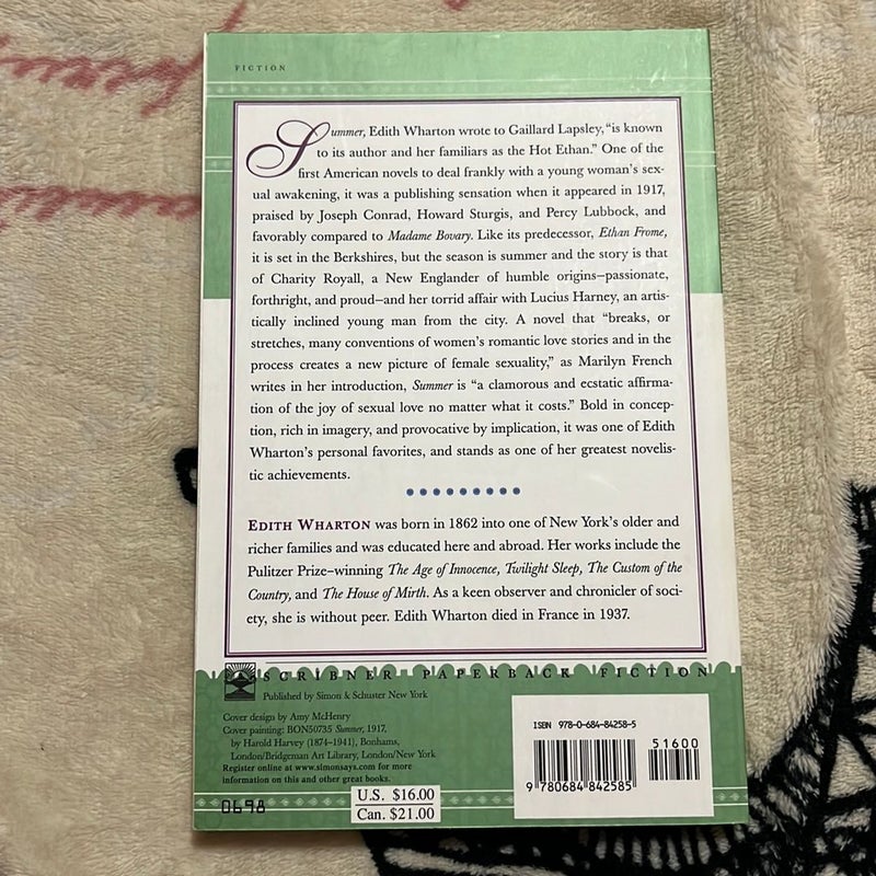 Summer by Edith Wharton, Elizabeth Ammons